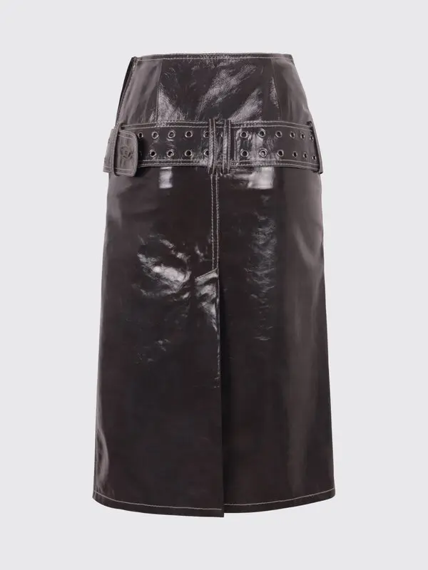 DIESEL® L-ascar High-waisted Patent Leather Mini Skirt With Adjustable Belt