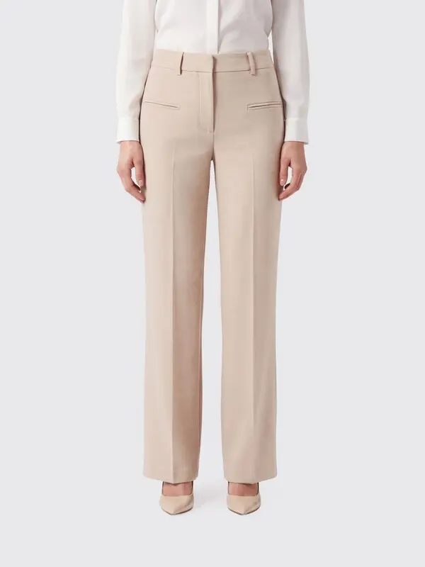 Federica Tosi High-waisted Tailored Straight-leg Crêpe Trousers