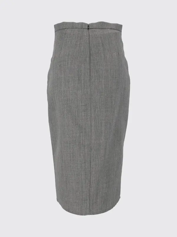 Elisabetta Franchi High-waisted Virgin Wool Midi Pencil Skirt