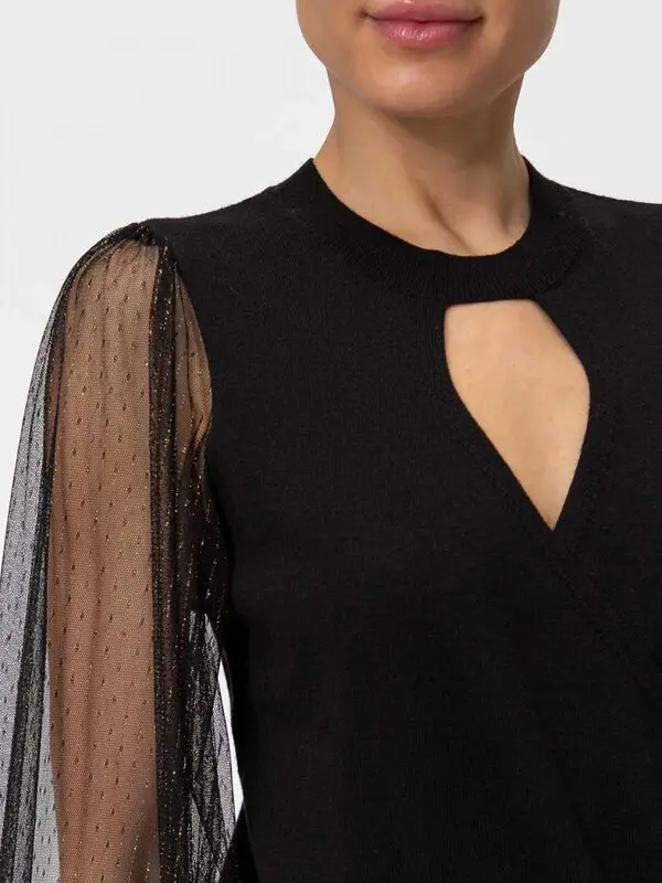 TWINSET Wool-blend Crewneck Jumper With Balloon Sleeves