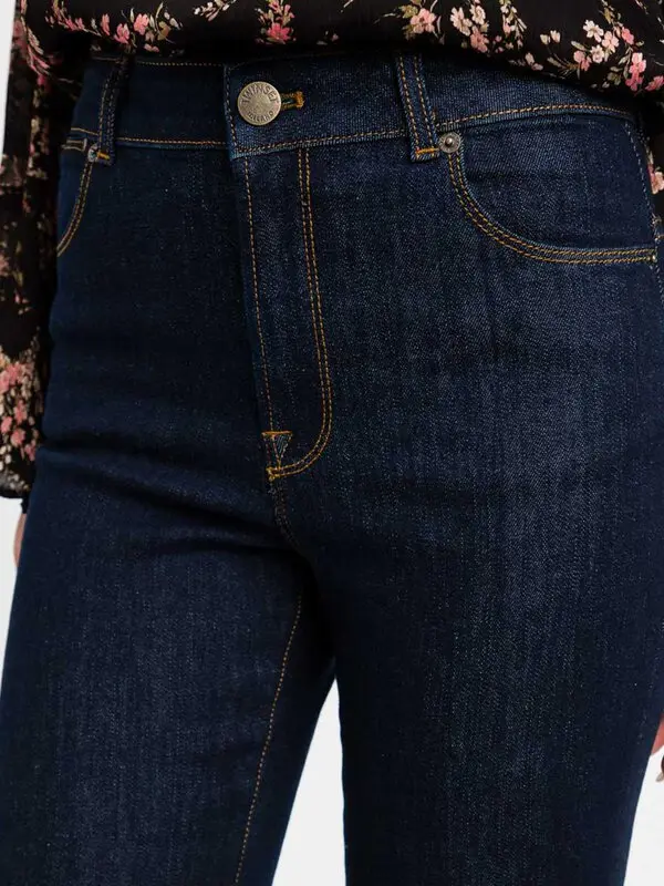 TWINSET High-waisted Flared Jeans In Stretch Cotton