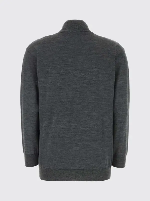 Valentino Garavani Pussy-bow Neck Sweater In Pure Virgin Wool - Grey