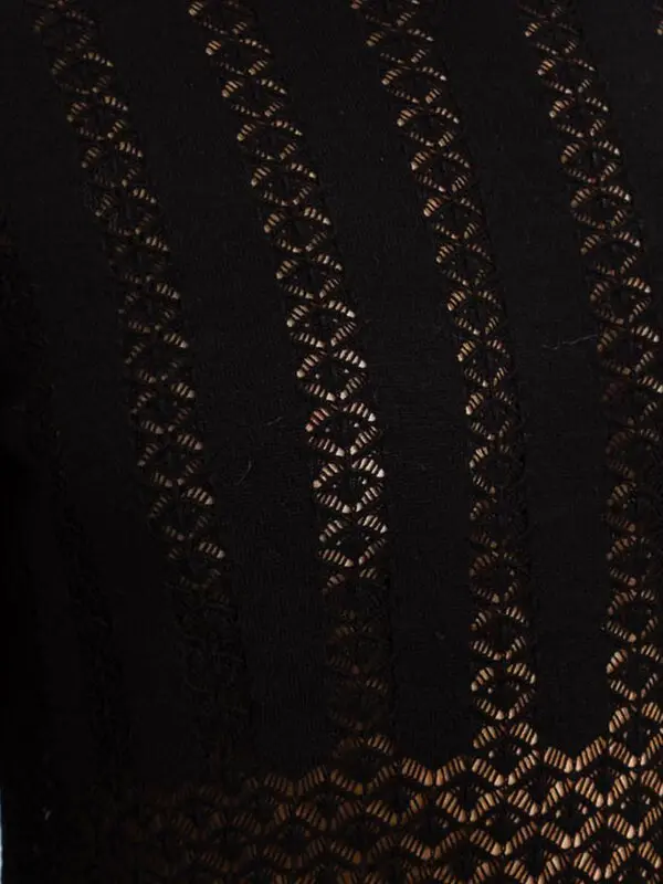 TWINSET Slim Fit Midi Knit Sheath Dress With Openwork Details