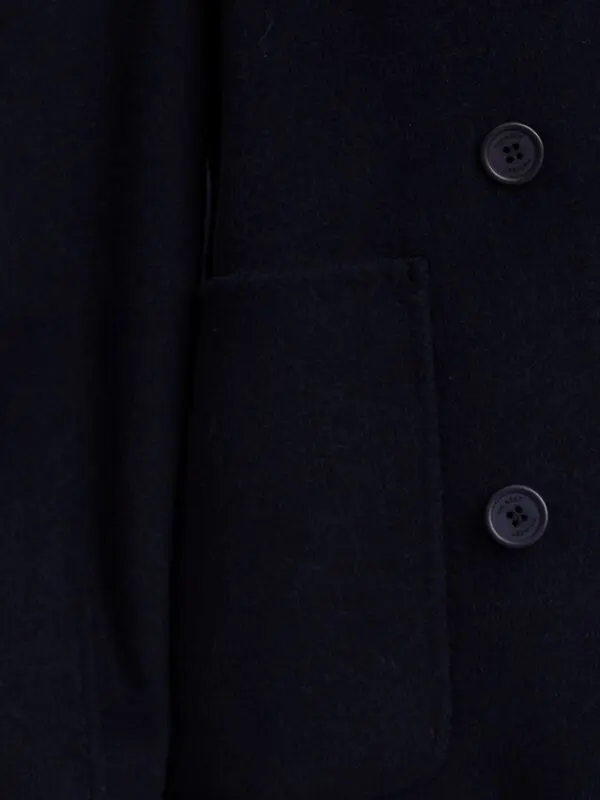 TWINSET Double-breasted Peacoat In Wool Blend With Dropped Shoulders