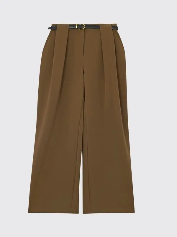 TWINSET High-waisted Wide-leg Crêpe Tailored Trousers
