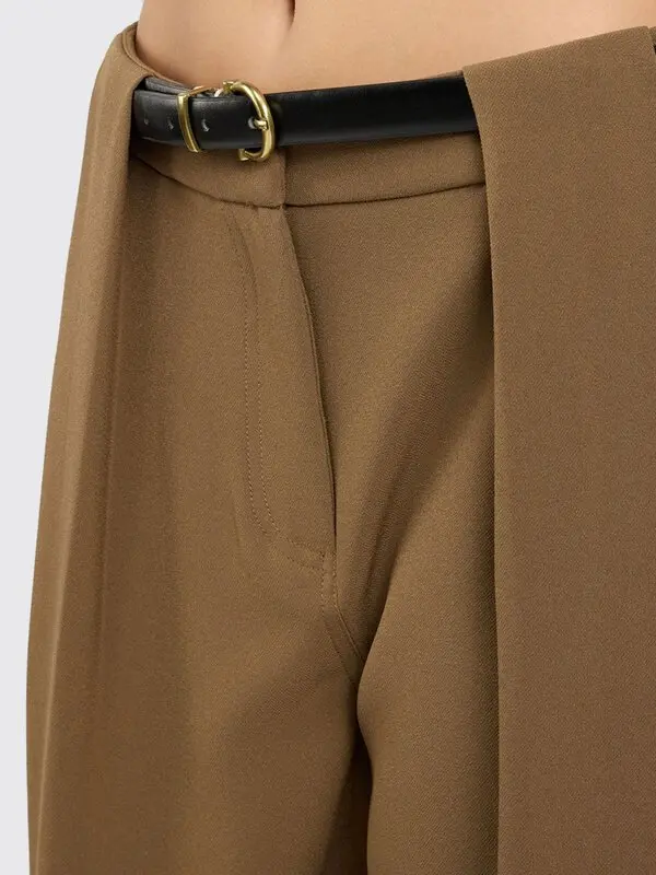 TWINSET High-waisted Wide-leg Crêpe Tailored Trousers