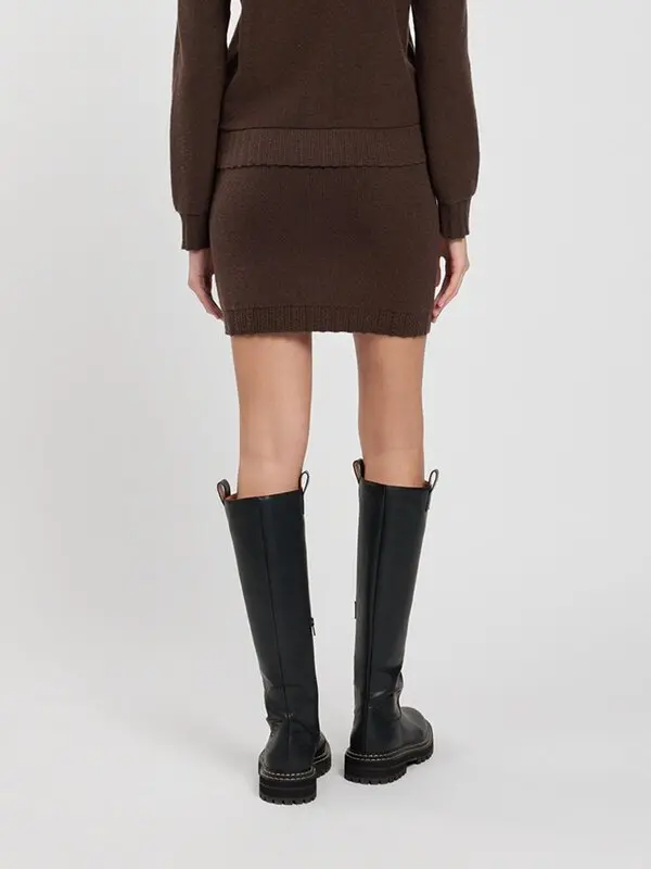 TWINSET High-waisted Slim-fit Knit Mini Skirt