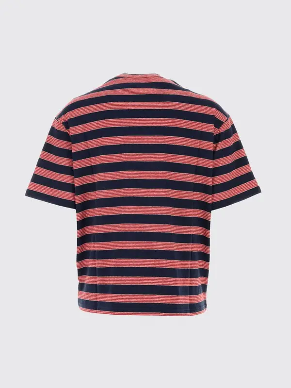 JIL SANDER Striped Cotton T-shirt With Crew Neck And Embroide Logo