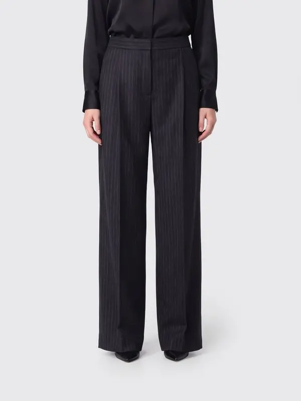 JIL SANDER Pinstriped Wide-leg Wool Tailored Trousers