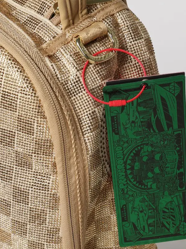 SPRAYGROUND 2 Tone Trinity Backpack With Check Pattern And Rhinestone Logo