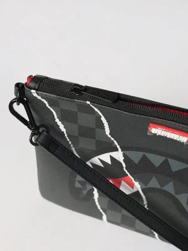 SPRAYGROUND Logo Print Coated Cotton Crossbody Pouch With Removable Handle