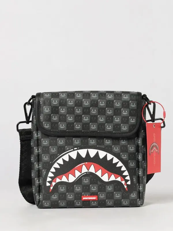 SPRAYGROUND Crossbody Bag In Coated Cotton With Check Pattern And Flap