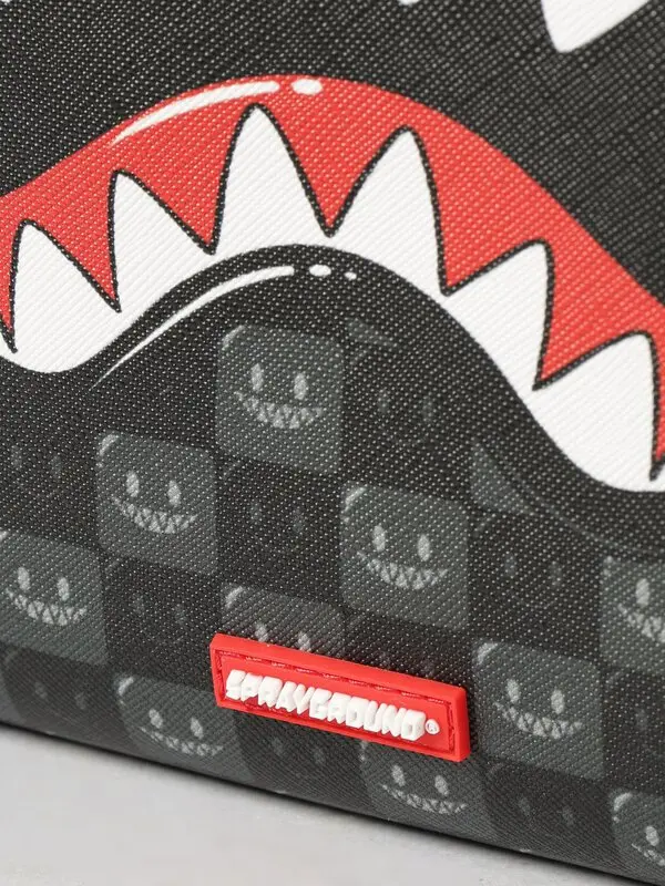 SPRAYGROUND Crossbody Bag In Coated Cotton With Check Pattern And Flap