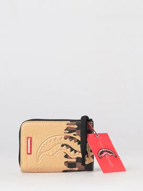 SPRAYGROUND Zip Wallet In Coated Cotton With Check Pattern - Multicolor