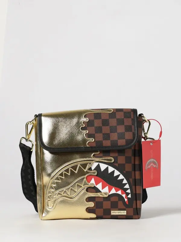 SPRAYGROUND Crossbody Bag In Coated Cotton With Check Pattern And Flap Closure
