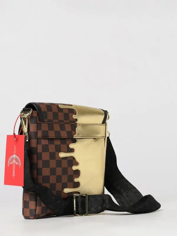 SPRAYGROUND Crossbody Bag In Coated Cotton With Check Pattern And Flap Closure