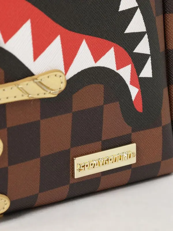 SPRAYGROUND Crossbody Bag In Coated Cotton With Check Pattern And Flap Closure