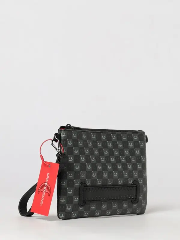 SPRAYGROUND Sharks In Paris Pouch In Coated Cotton With Removable Shoulder Strap