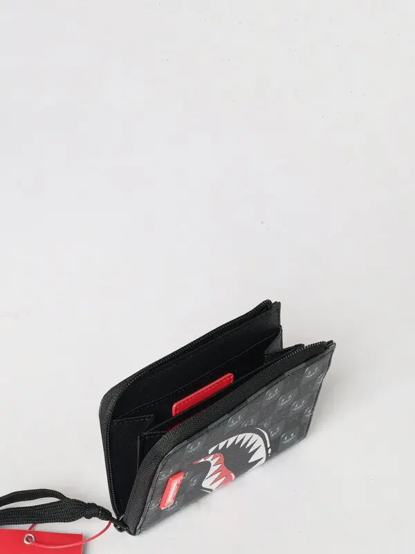 SPRAYGROUND Zip Wallet In Coated Cotton With Check Pattern