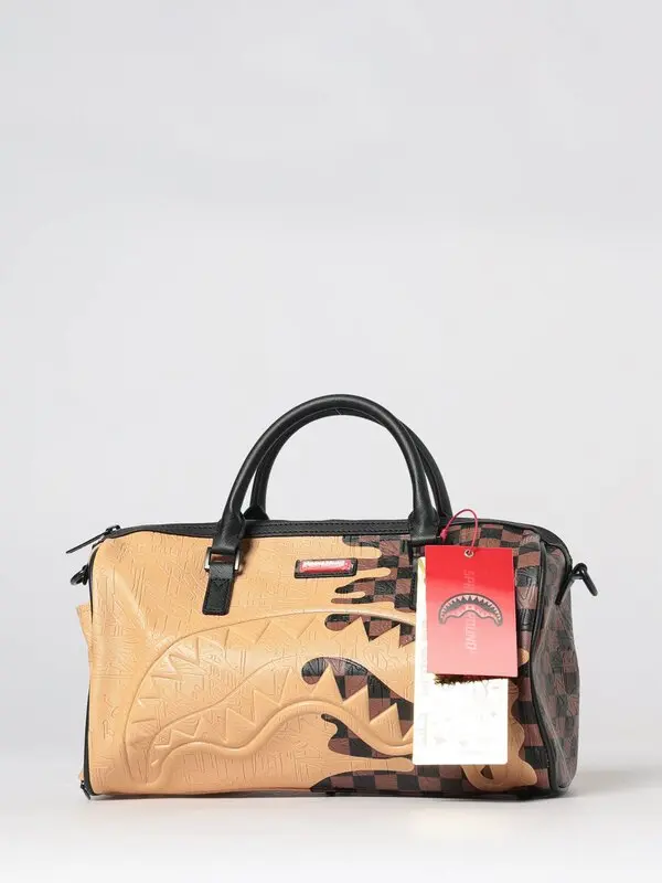 SPRAYGROUND Henny Melt Mini Check Print Coated Cotton Duffle Bag