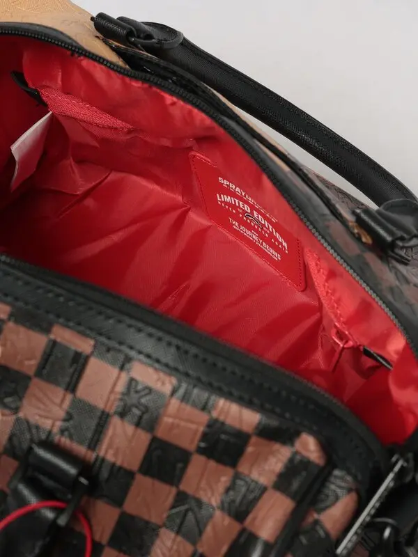 SPRAYGROUND Henny Melt Mini Check Print Coated Cotton Duffle Bag