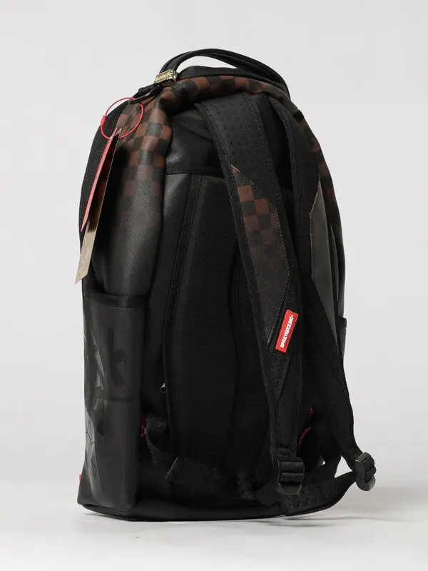 SPRAYGROUND Checkerboard Pattern Coated Cotton Backpack With Laptop Pocket