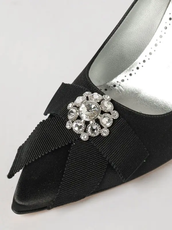 Manolo Blahnik Apius Satin Pumps With Jewelled Buckle And High Heel