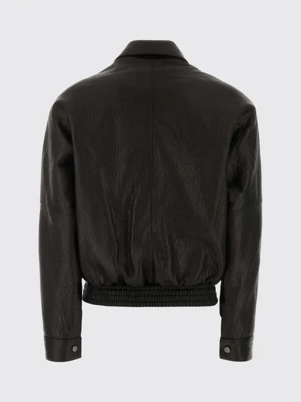 Magda Butrym Cropped Sheepskin Leather Jacket With Dropped Shoulders