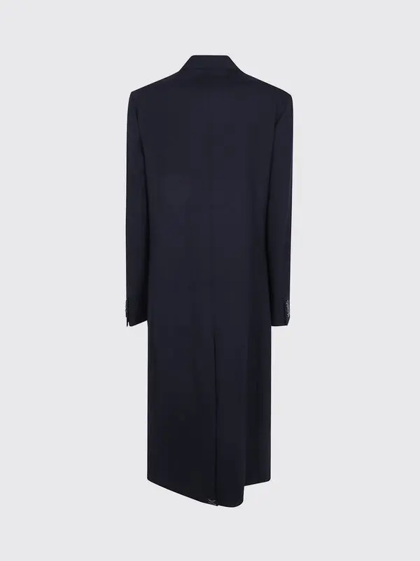 Dries Van Noten Relaxed Fit Double-breasted Long Coat In Pure Wool