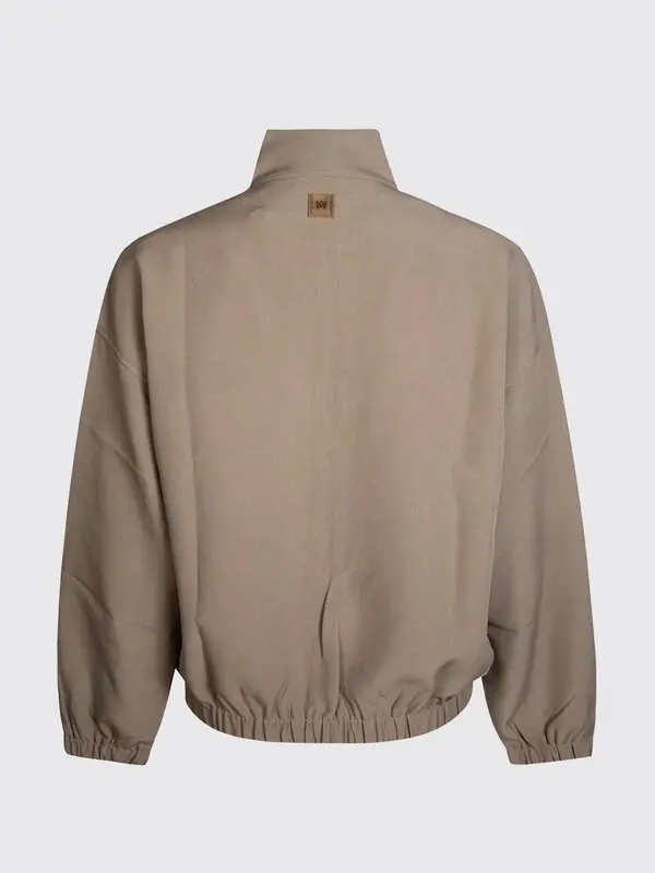 Amiri Stretch Polyester Bomber Jacket With High Neck And Logo