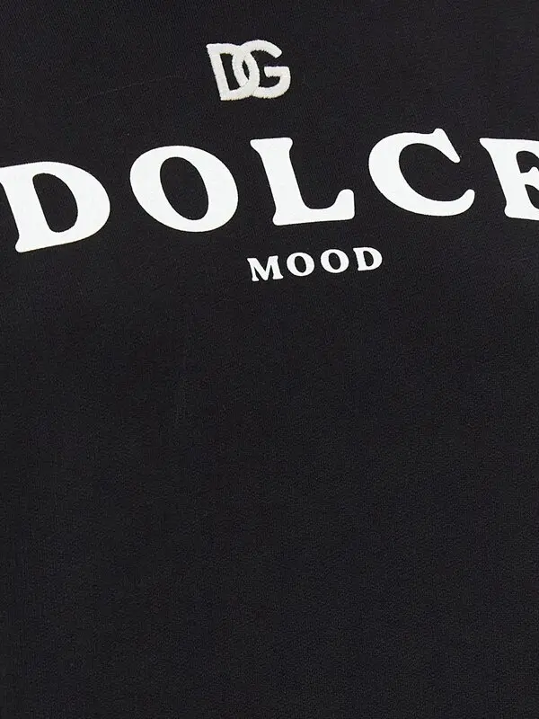 Dolce & Gabbana Cotton Hoodie With Kangaroo Pocket And Logo