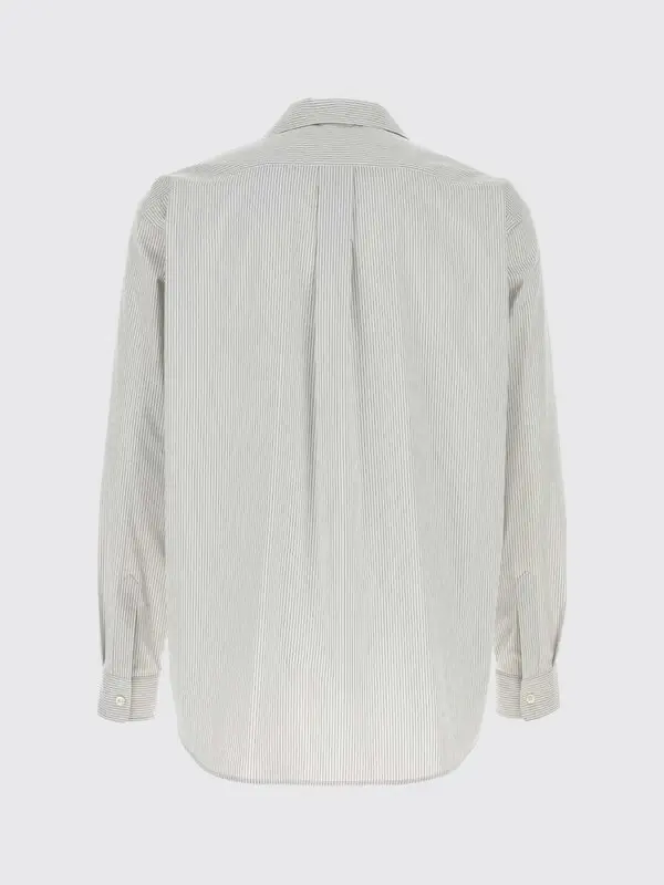 THE ROW Striped Stretch-cotton Shirt With Cuban Collar