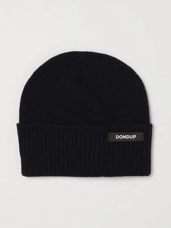DONDUP Wool Beanie With Cuff And Contrast Logo