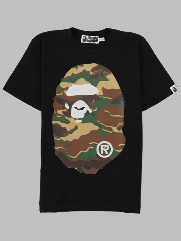 A BATHING APE T Shirt Con Logo 'big Ape' E Stampa Mimetica