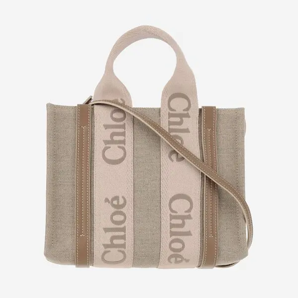 Chloé Small Woody Linen Tote Bag - Multi