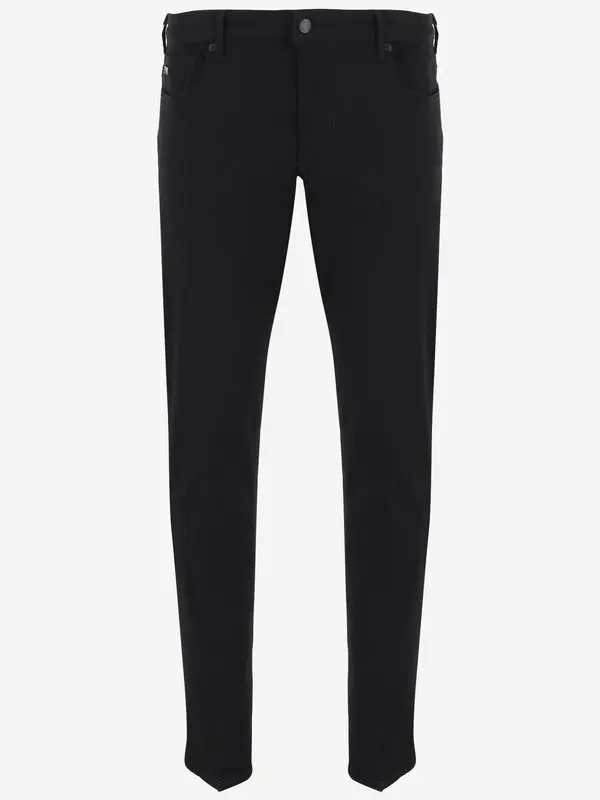 Emporio Armani Stretch Cotton Blend Jeans - Black