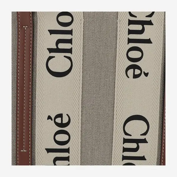 Chloé Small Woody Linen Tote Bag - Brown