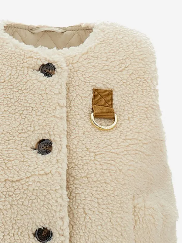 Barbour Fur Effect Nylon Vest - Ivory