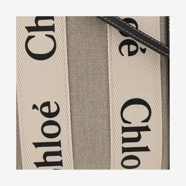 Chloé Small Woody Linen Tote Bag