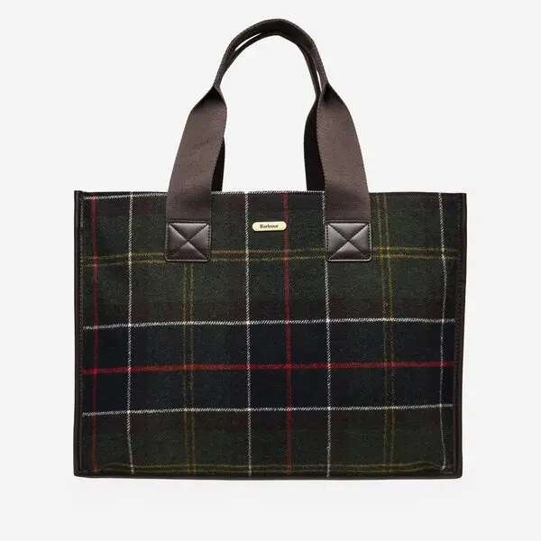 Barbour Turnberry Tote Bag In Wool Blend With Check Pattern