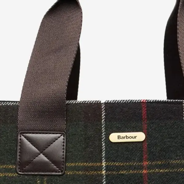 Barbour Turnberry Tote Bag In Wool Blend With Check Pattern
