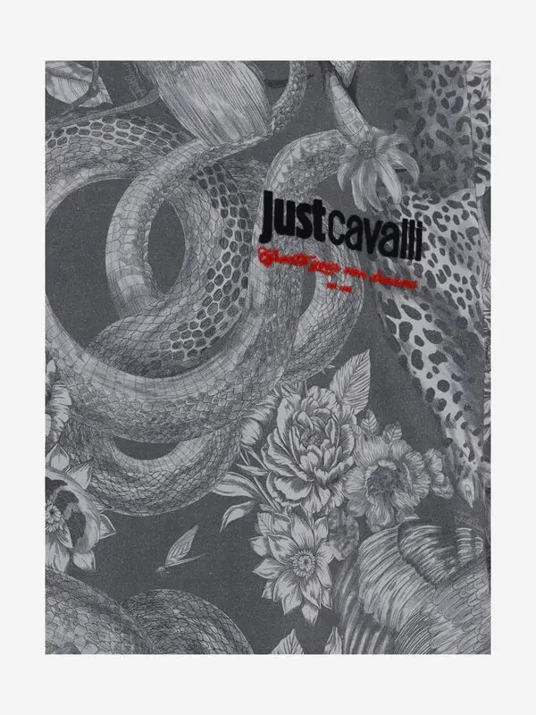 Just Cavalli Cotton T Shirt With Logo Print