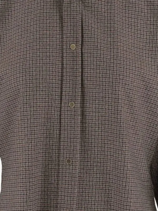 DARKPARK Checked Stretch Viscose Blend Shirt
