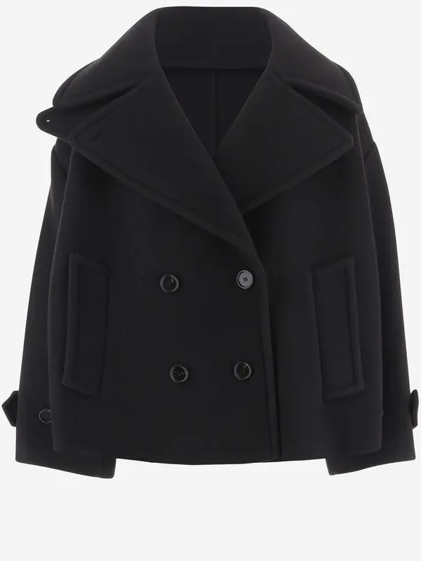 Chloé Oversized Short Coat In Wool Blend