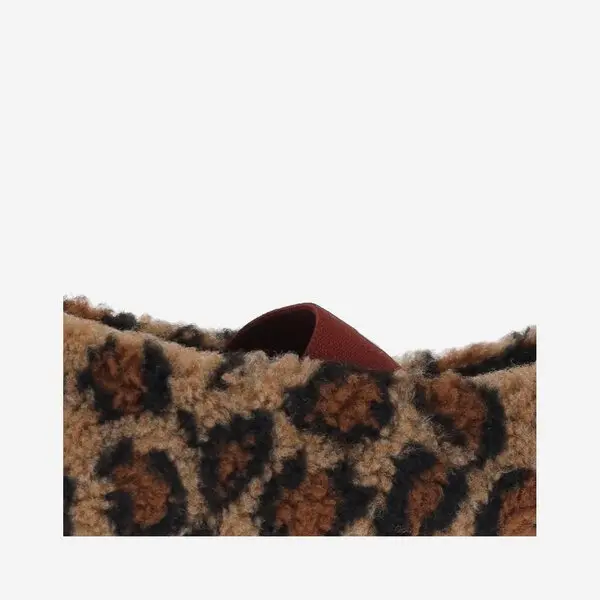 Moon Boot Shearling Flats With Animal Print - Multi