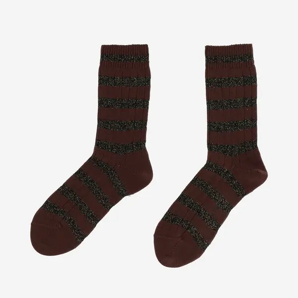 ANT45 Stretch Cotton Blend Socks With A Striped Pattern - Multi