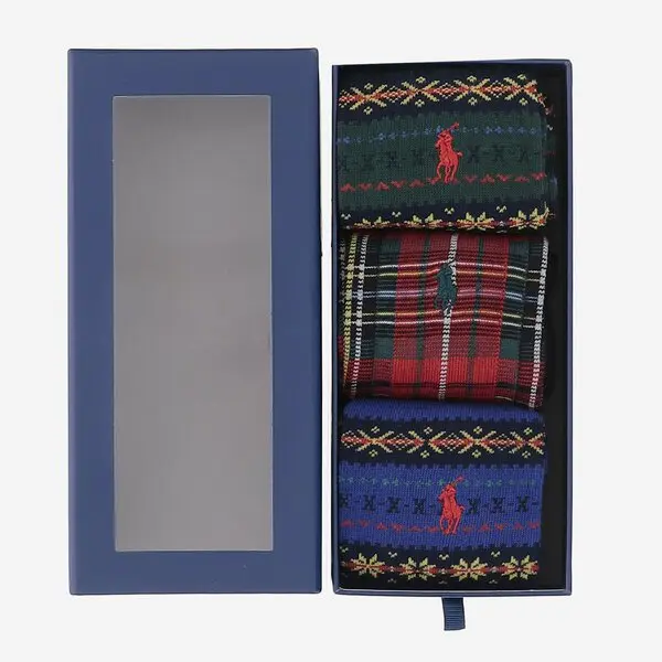 Polo Ralph Lauren Cotton Blend Socks In A Pack Of Three Pairs