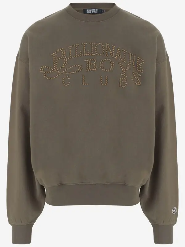 BILLIONAIRE Cotton Sweatshirt With Appliqué Logo