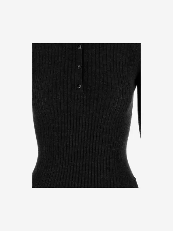 SA SU PHI Long Sleeved Cashmere And Silk Polo Shirt