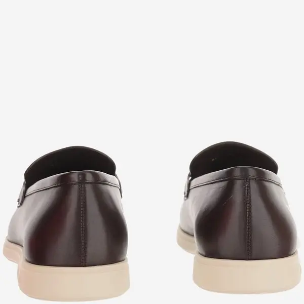 FERRAGAMO Leather Loafers - Brown